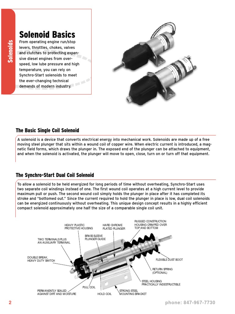 Solenoid Basics: The Basic Single Coil Solenoid | PDF