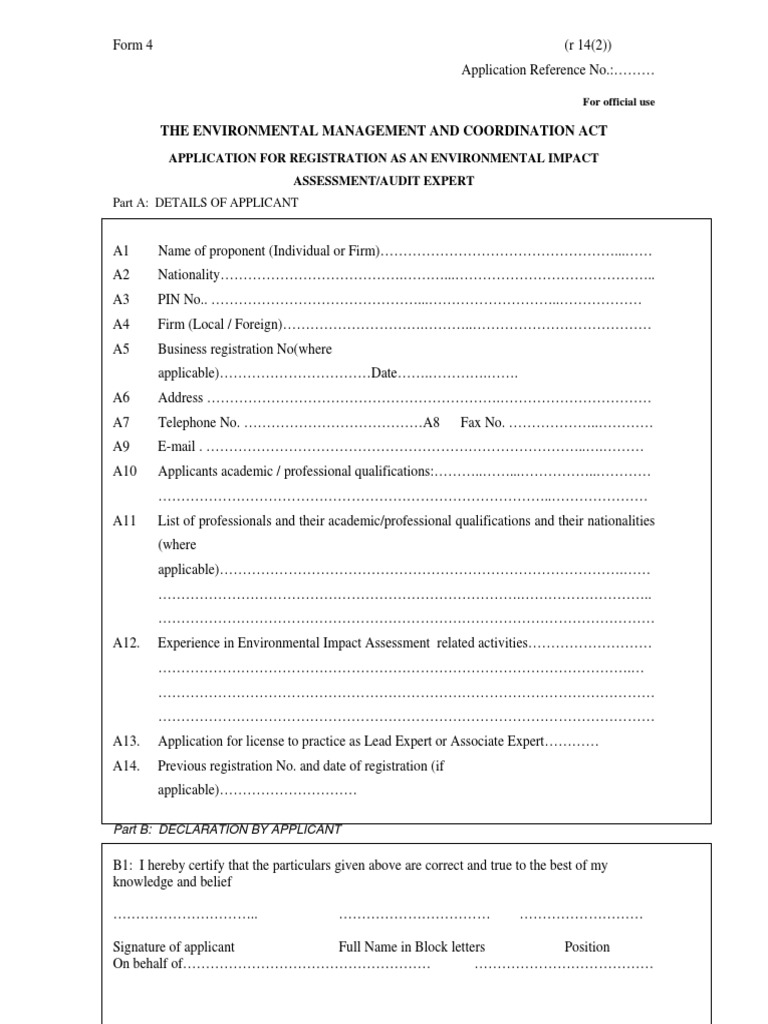 NEMA EIA Expert Registration Form | PDF | Business | Technology ...