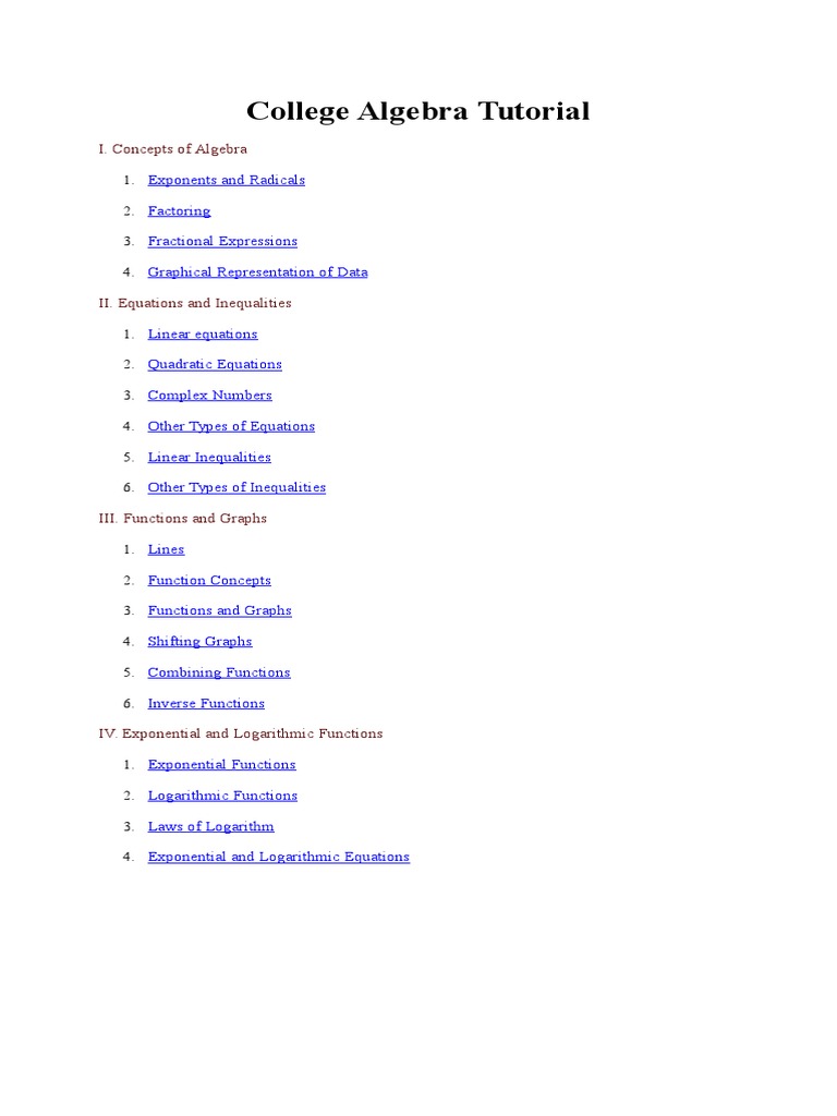 College Algebra Essentials | PDF | Fraction (Mathematics) | Factorization