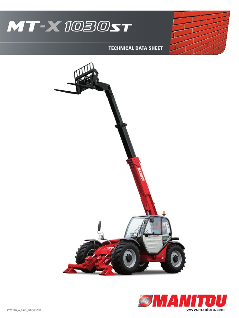 Manitou MT-X 1030 ST (EN) | PDF | Technology & Engineering