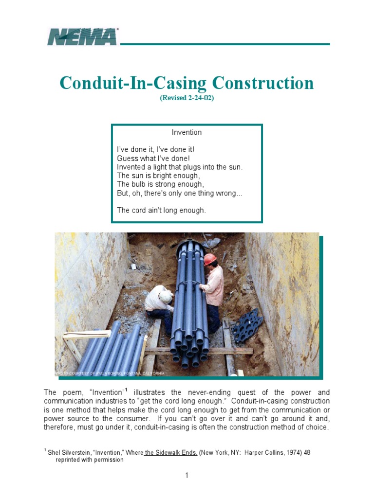 Conduit in Casing Construction | PDF | Pipe (Fluid Conveyance ...