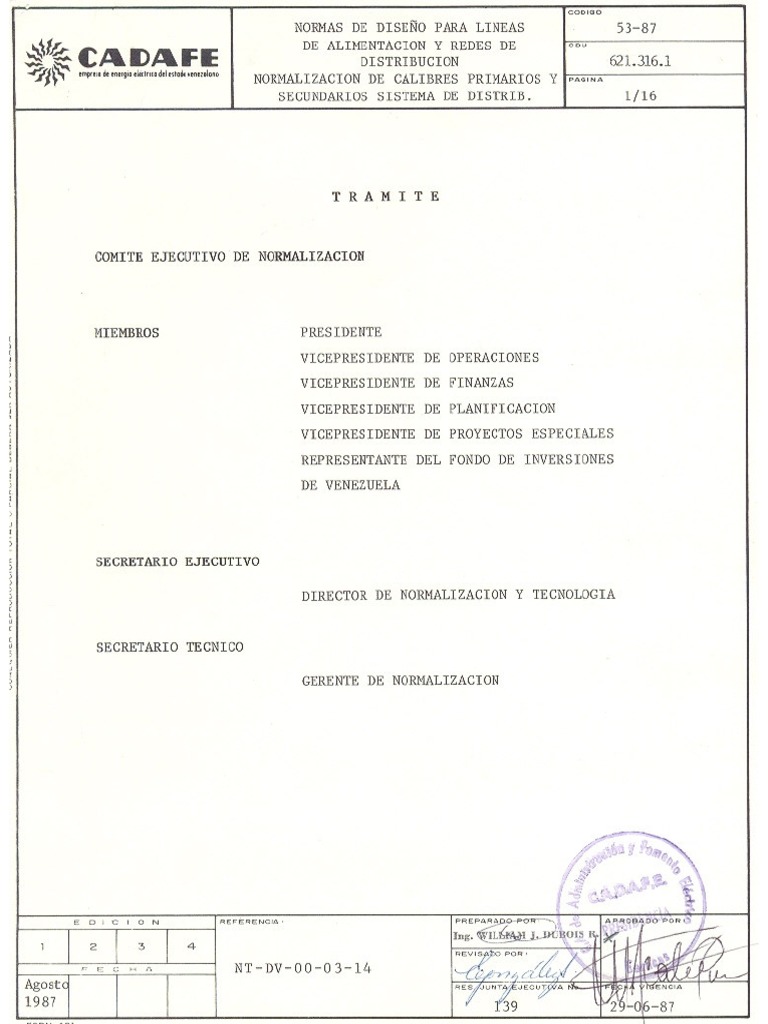 Cadafe Normalizacion Calibres053-1987 | PDF