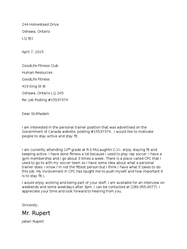 Cover Letter | PDF