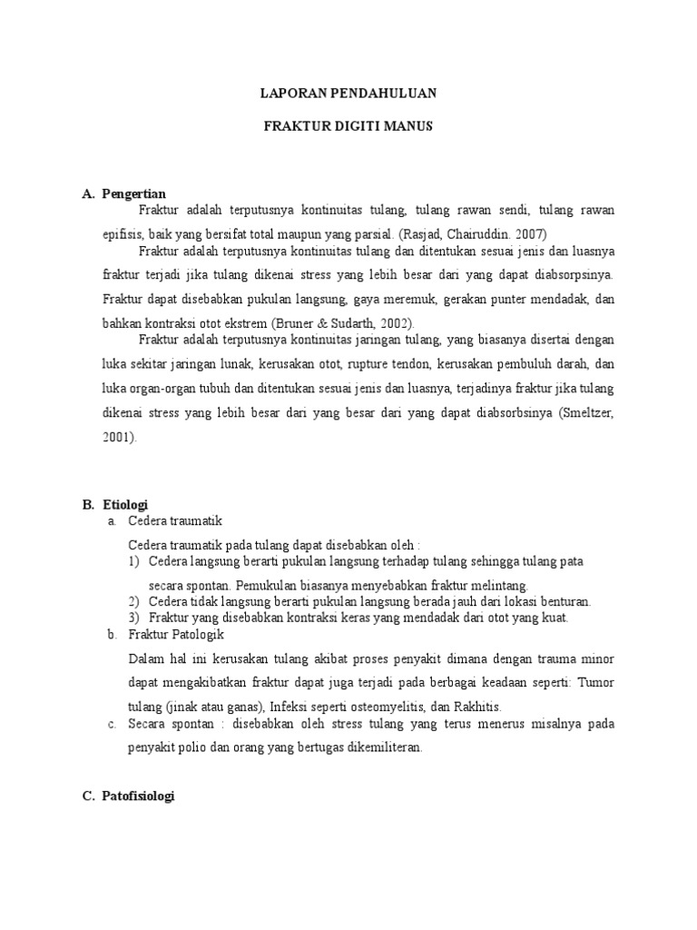 LP Fraktur Digiti Manus | PDF