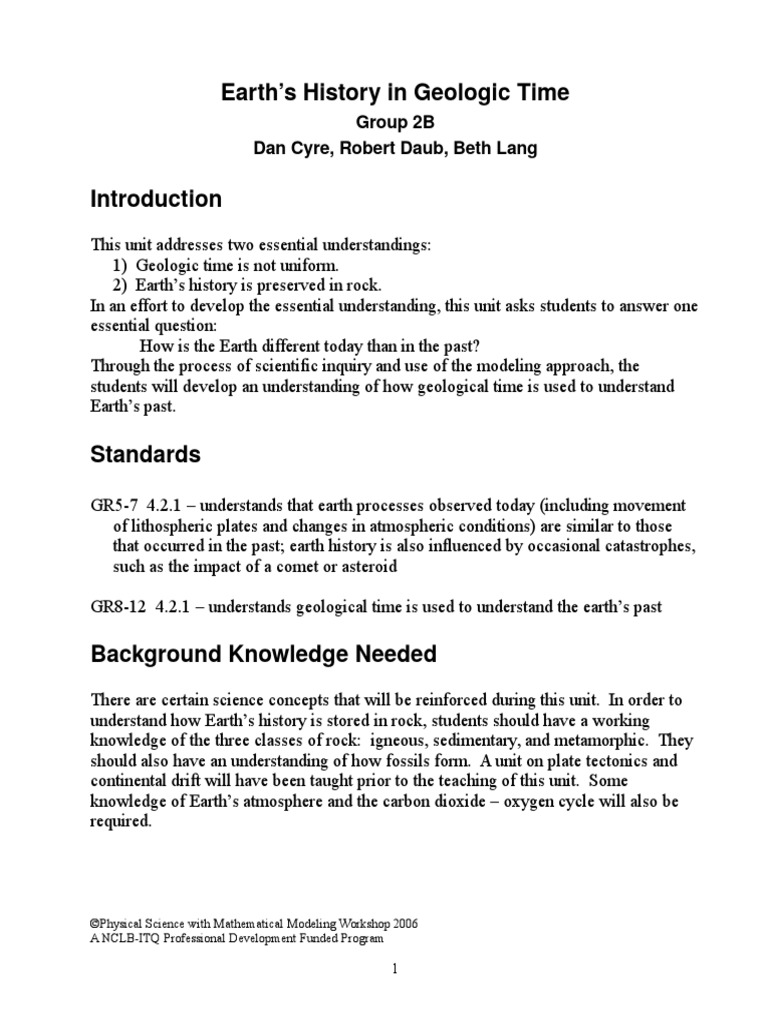 Earth's History in Geologic Time | PDF | Fossil | Rock (Geology)