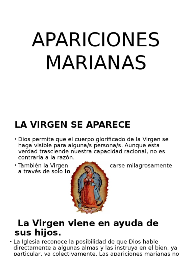 Apariciones Marianas: Características y Aprobación | PDF | Aparición ...