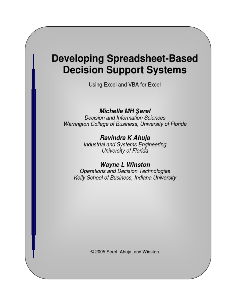 Developing Spreadsheet-Based Decision Support Systems: Michelle MH Eref | PDF | Subroutine ...