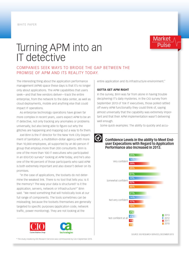 Turning APM Into An IT Detective: Market Pulse | PDF | Cloud Computing | Information Technology