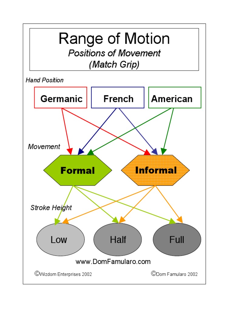 Range of Motion: Positions of Movement (Match Grip) | PDF