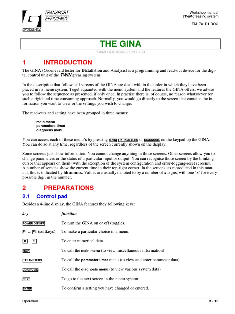 8-The GINA, Groeneveld TWIN | PDF | Switch | Menu (Computing)
