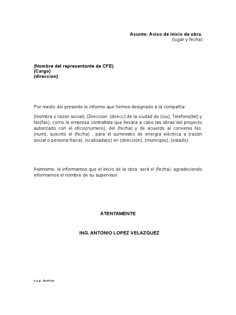 4 - Inicio de Obra | PDF