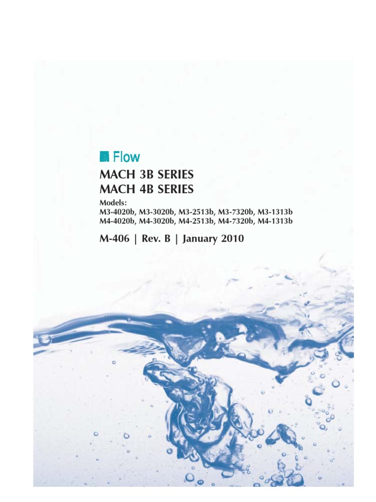 m406 - en Mach 3b and 4b Series | PDF | Pump | Valve