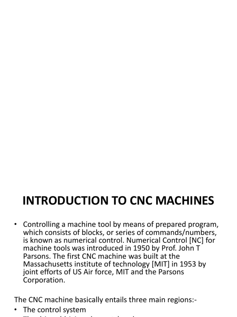 Introduction To CNC Machines | PDF | Numerical Control | Electronic ...