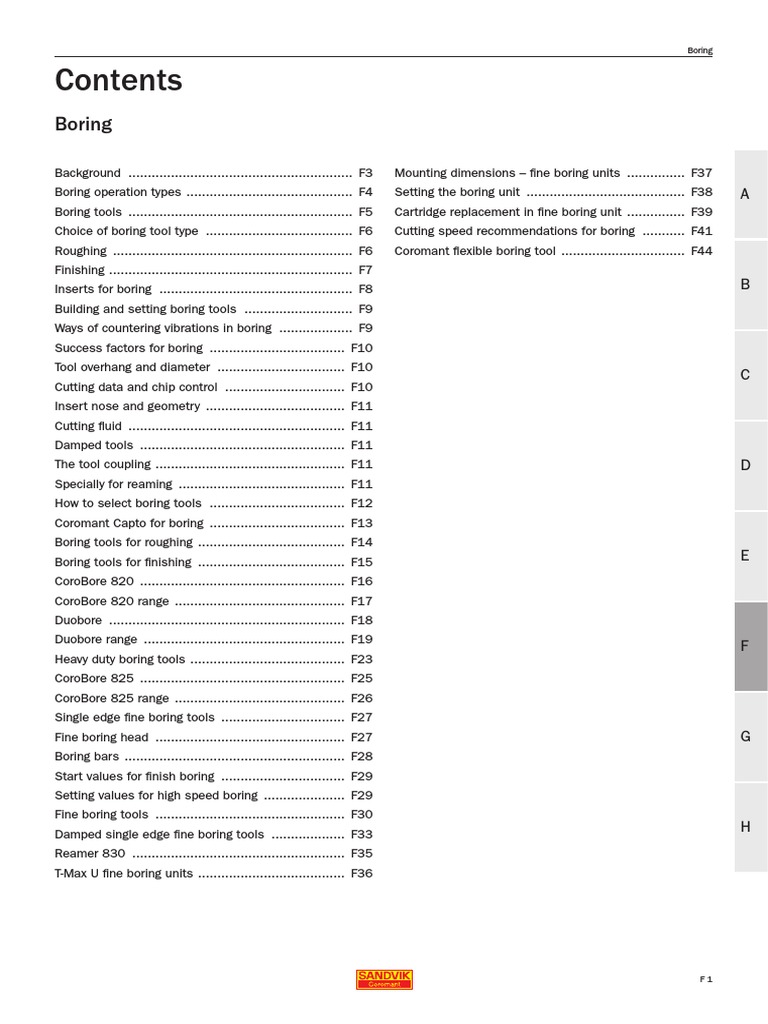 F - Boring | PDF | Machining | Metalworking