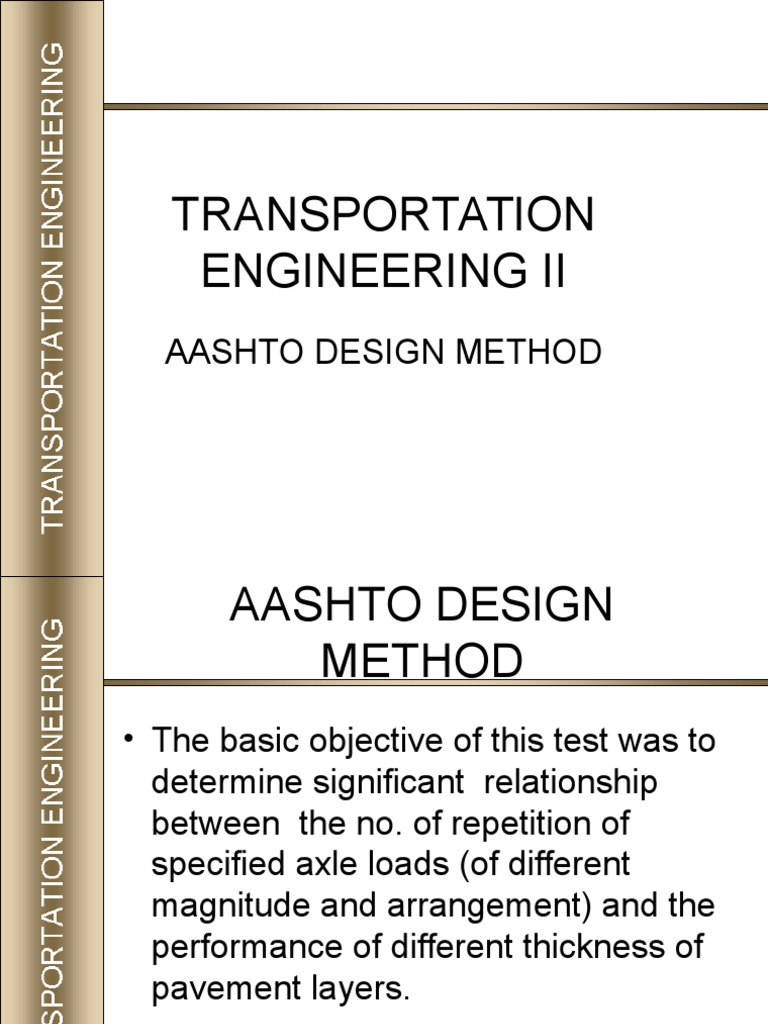 Transportation Engineering Ii: Aashto Design Method | PDF | Logarithm ...