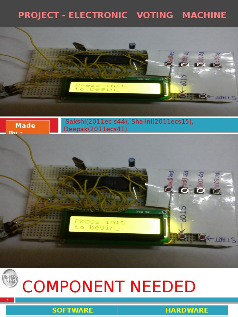 Electronic Voting Machine Project | PDF | Computers