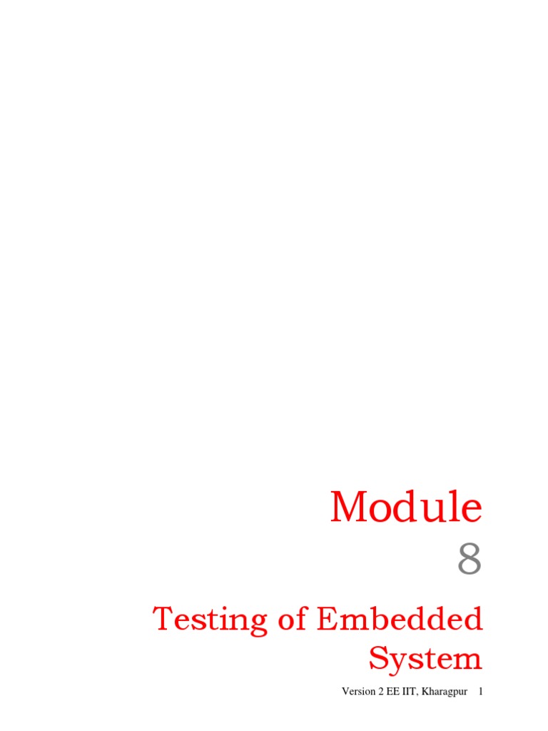 Testing of Embedded System: Version 2 EE IIT, Kharagpur 1 | PDF ...