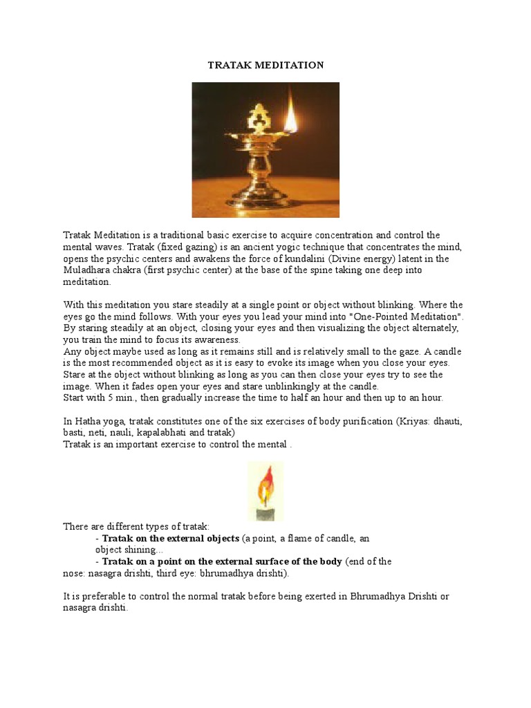 TraTak Meditation | PDF | Meditation | Mind–Body Interventions