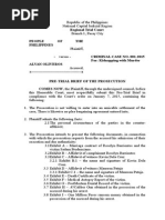 Pre Trial Order Sample | PDF | Prosecutor | Witness