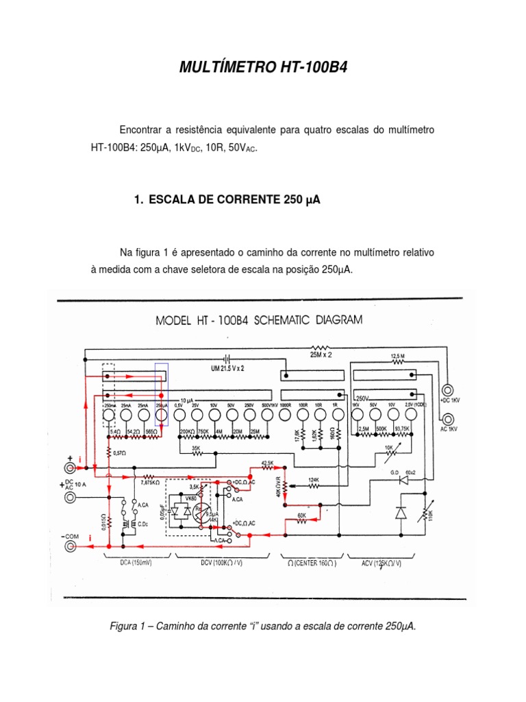 Resistência do Multímetro HT-100B4 | PDF
