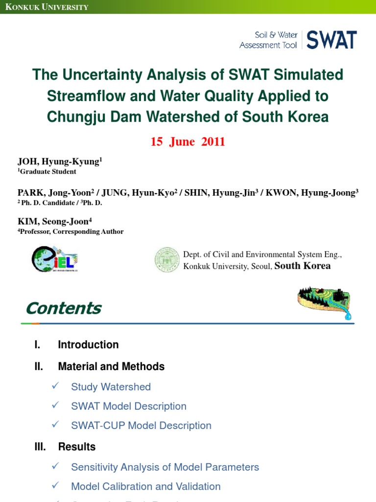 Manual Swat Cup | PDF | Sensitivity Analysis | Soil