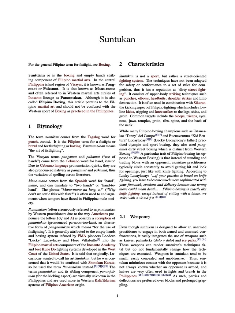 Suntukan | PDF | Combat | Combat Sports