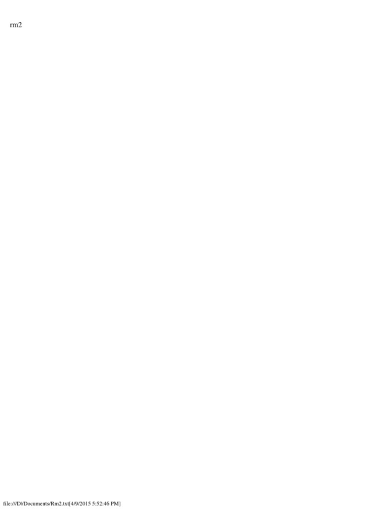 RM2 Document Overview and Insights | PDF