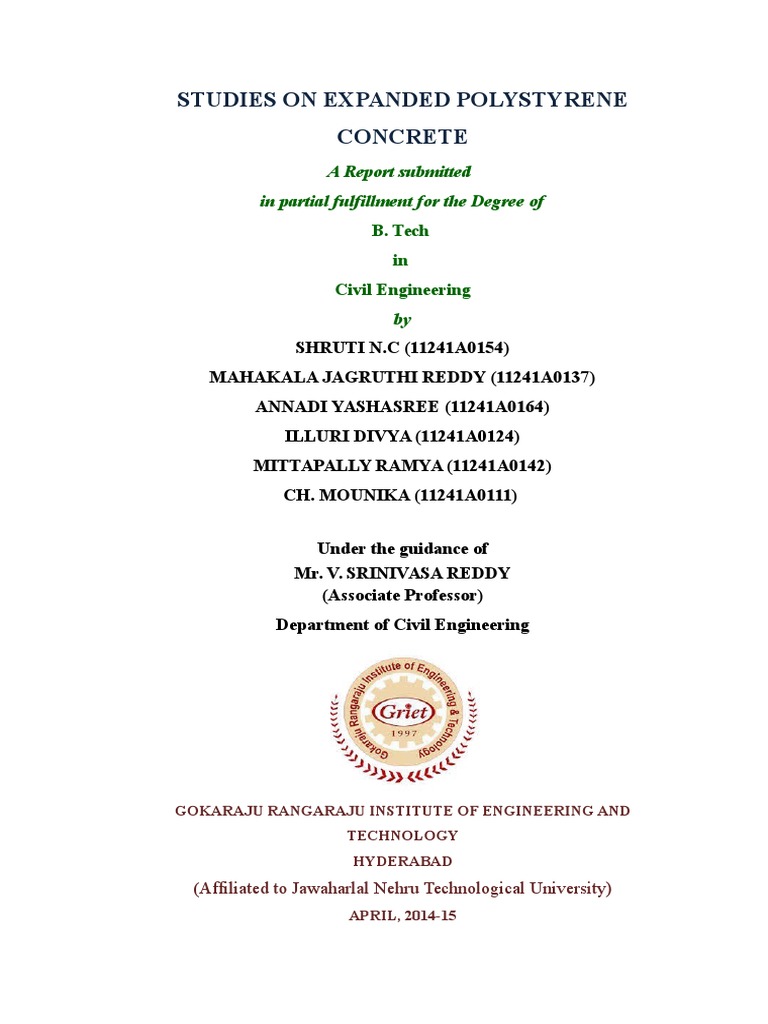 EPS Project | PDF | Polystyrene | Sand