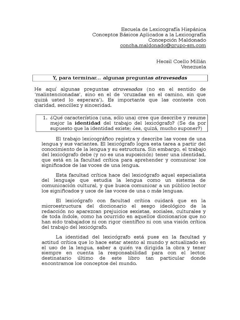 El Arte de la Lexicografía | PDF | Diccionario | Lengua española