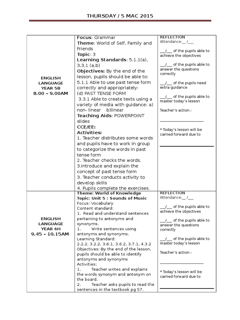 English Language. Thursday 5 March | PDF