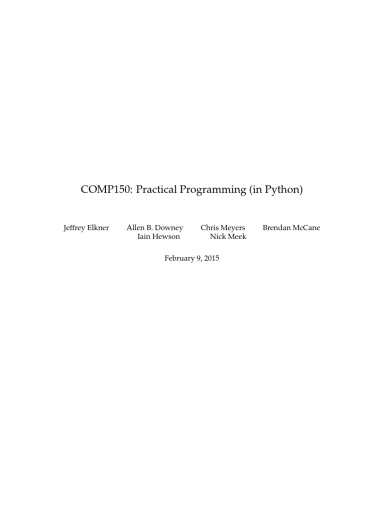 Practical Programming 2015 Pdf Parameter Computer Programming Python Programming Language 1146