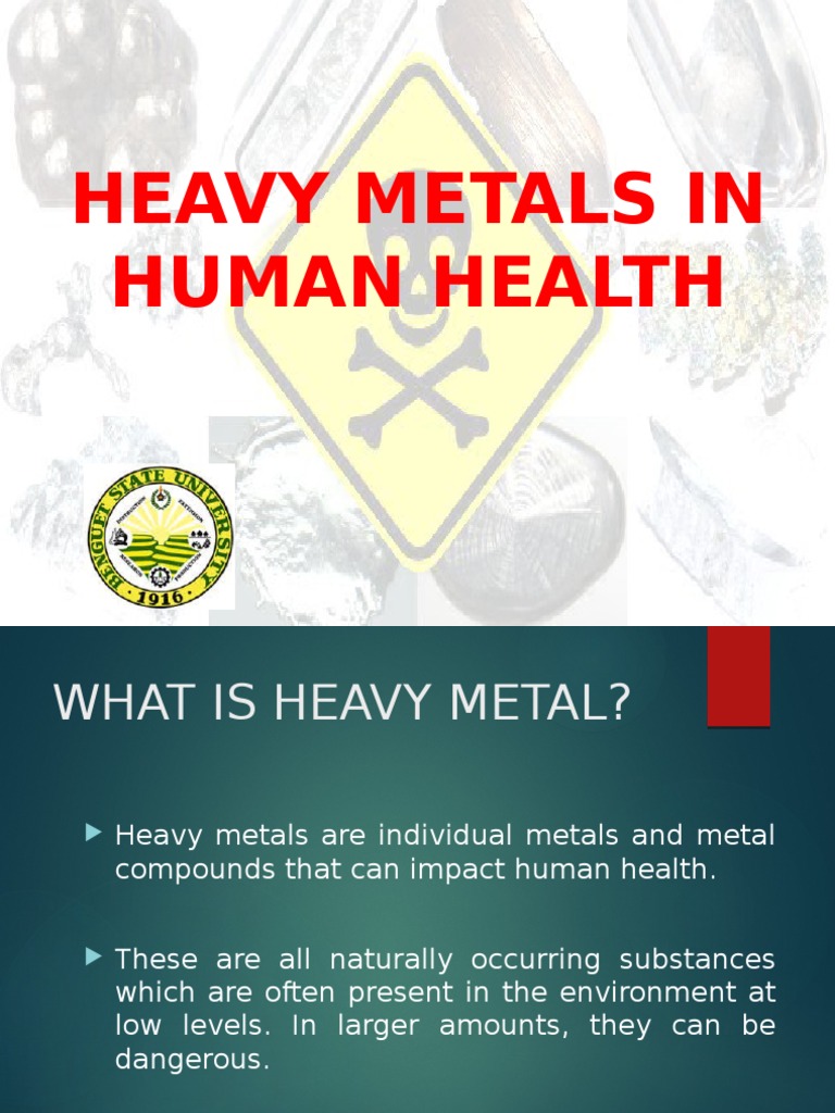 HEAVY METALS IN HUMAN HEALTH.pptx | Cadmium | Mercury (Element)