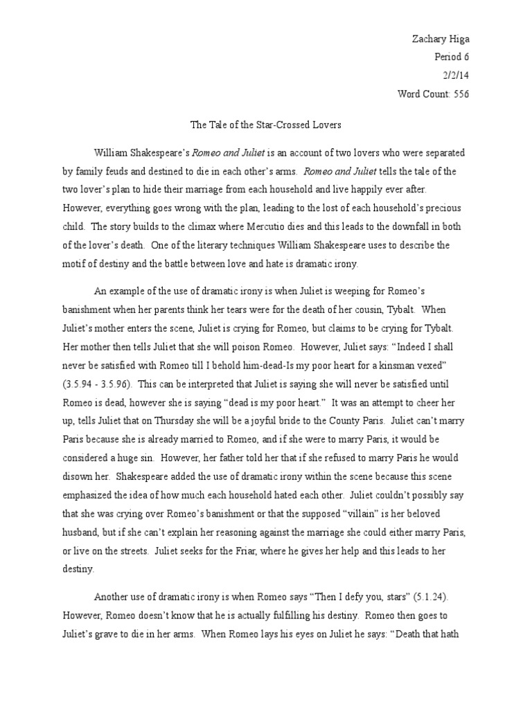 Shakespeare's Star-Crossed Lovers Explained | PDF | Juliet | Romeo And ...