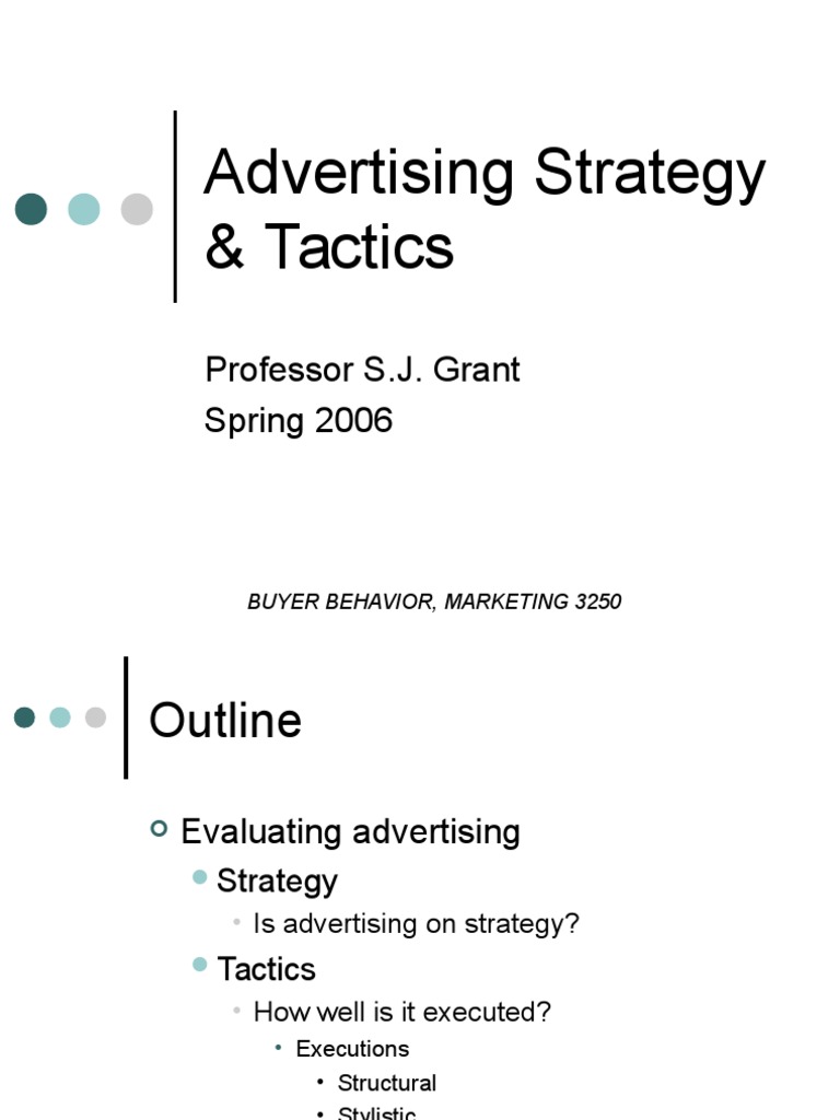 An Analysis of Advertising Strategies and Tactics Through the Lens of ...