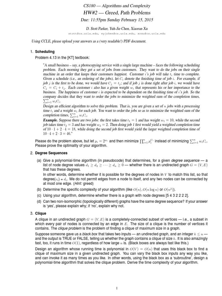 Hw 2 Pdf Time Complexity Combinatorics