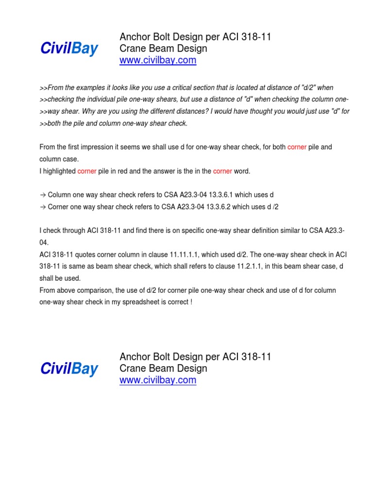 One Way Shear | PDF