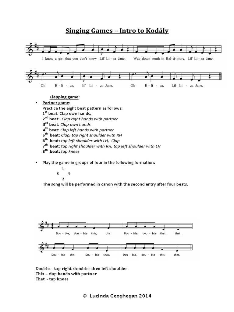 Kodaly Singing Games | Sports | Leisure