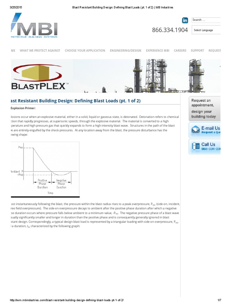 Blast Resistant Building Design - Defining Blast Loads (PT | PDF ...