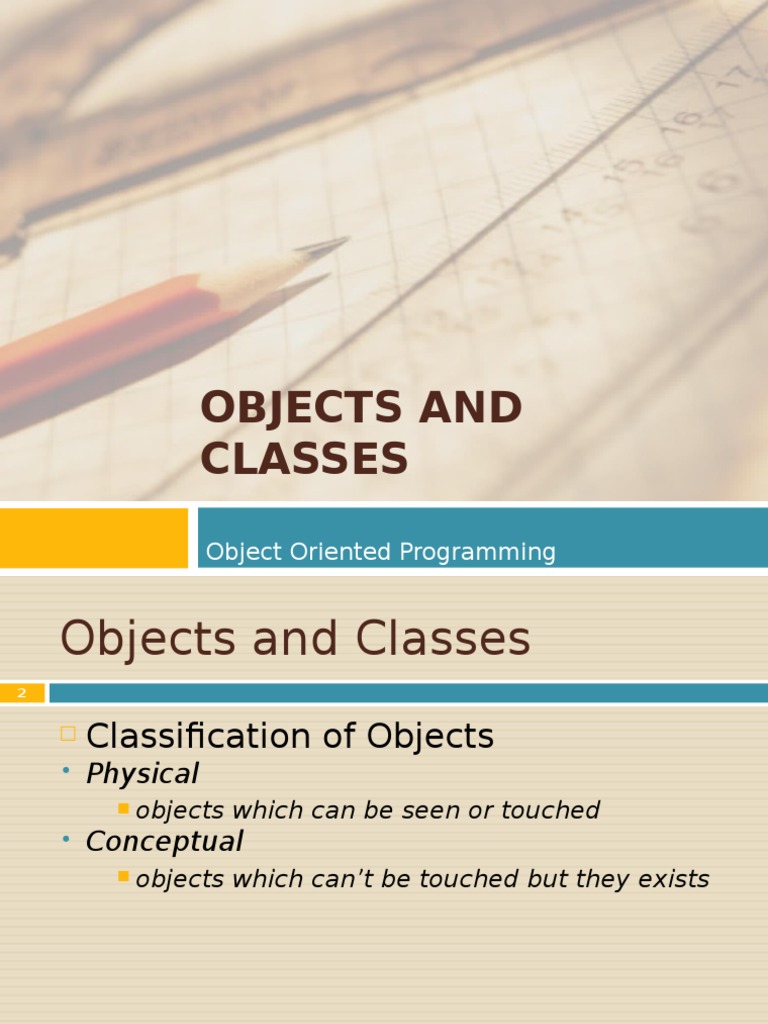 Objects And Classes Object Oriented Programming Pdf Method 