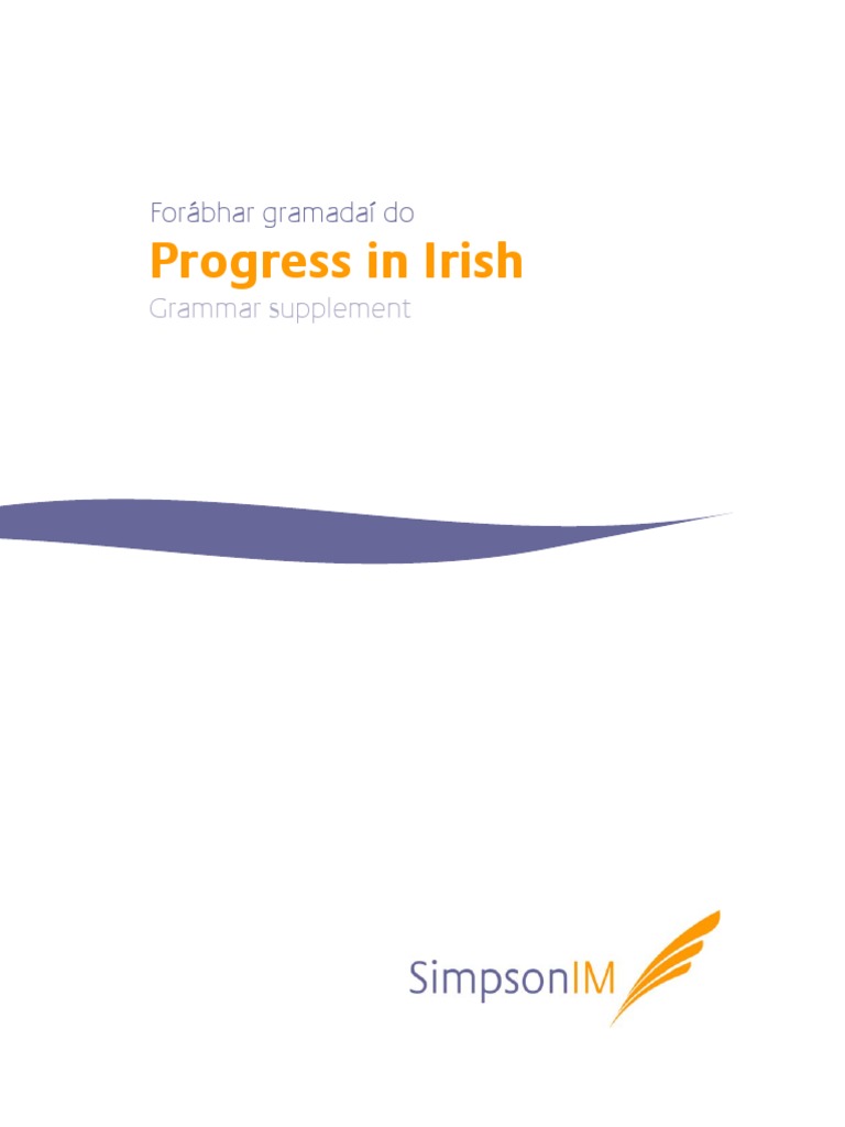 Progress in Irish Forabhargramadai PDF | PDF | Grammatical Gender ...