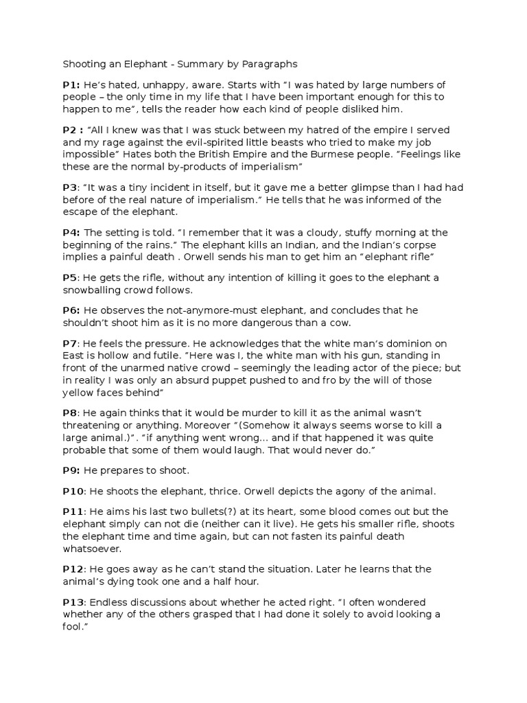 Shooting An Elephant | PDF