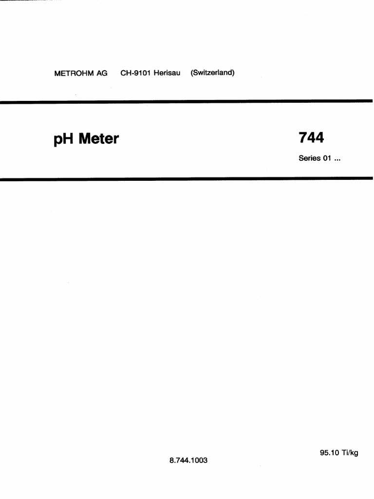 Manual 744 PH Meter EN | PDF