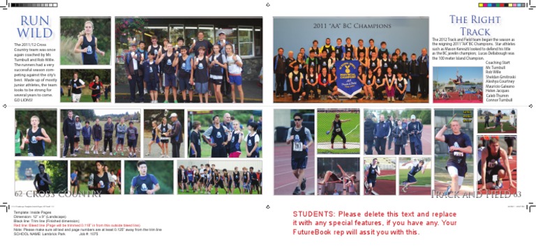 12x9 Landscape Template for Yearbook | PDF