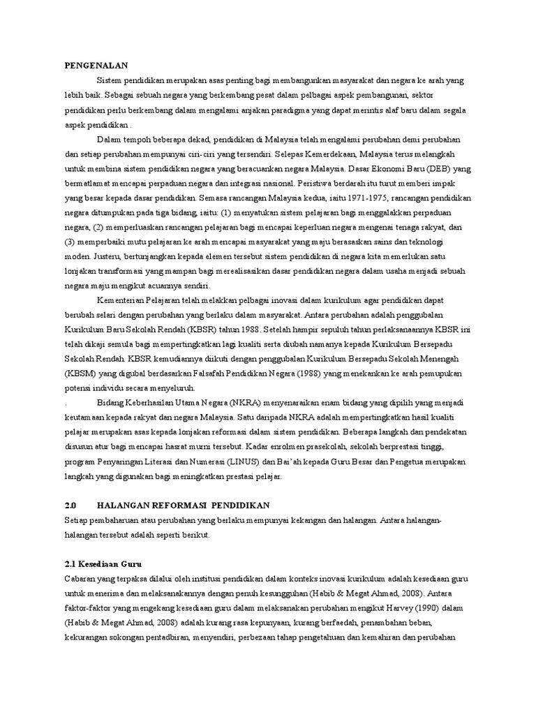 Halangan Halangan Dalam Pendidikan | PDF