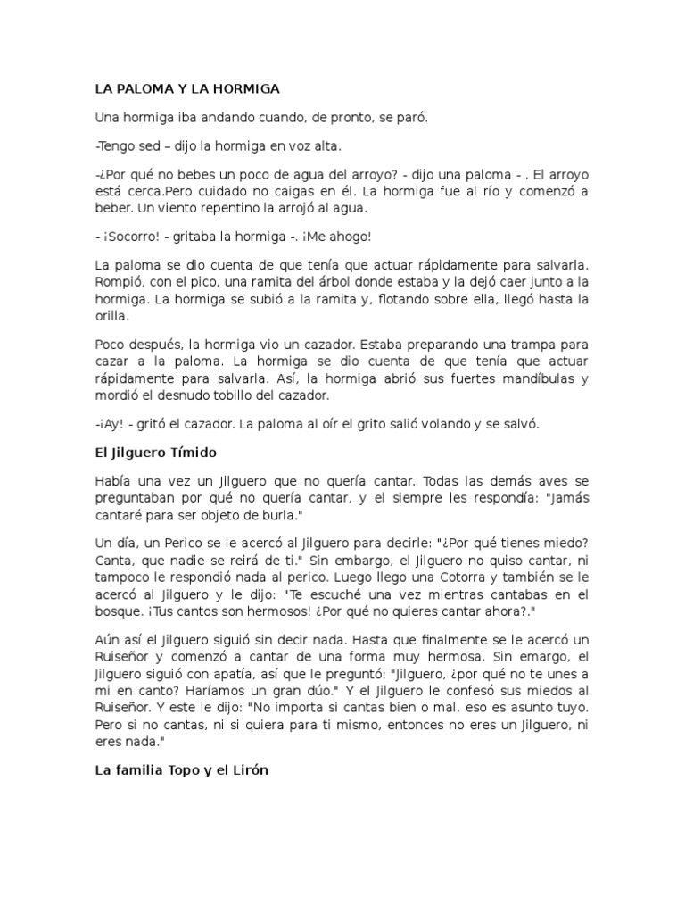 La Paloma y La Hormiga