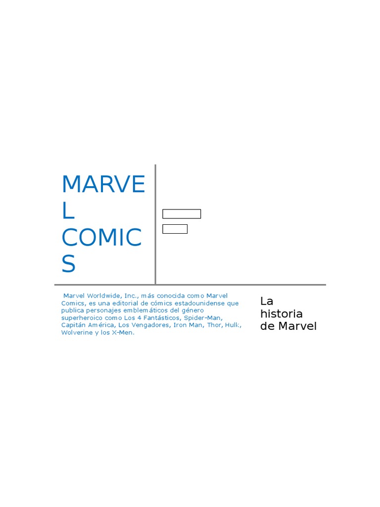 Historia de Marvel Comics en Español | PDF | Comics Marvel | Marvel ...