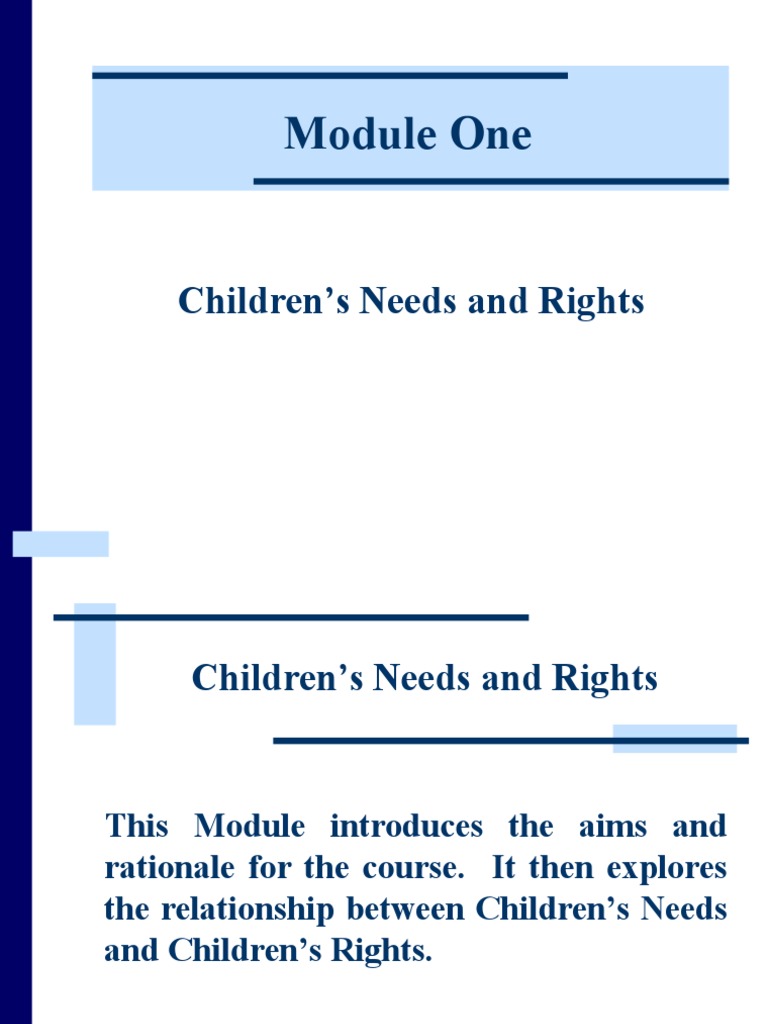 Childrens Rights Curriculum Module 1 Final | PDF | Children's Rights ...