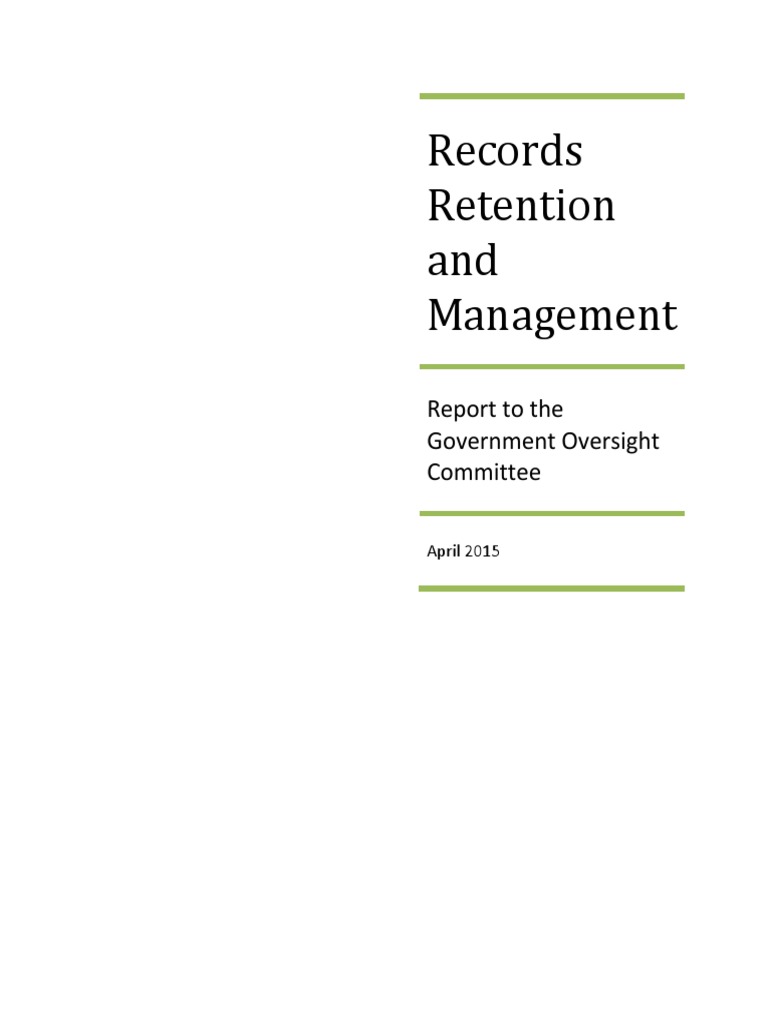 Records Retention and Management | PDF | Records Management | Employee ...
