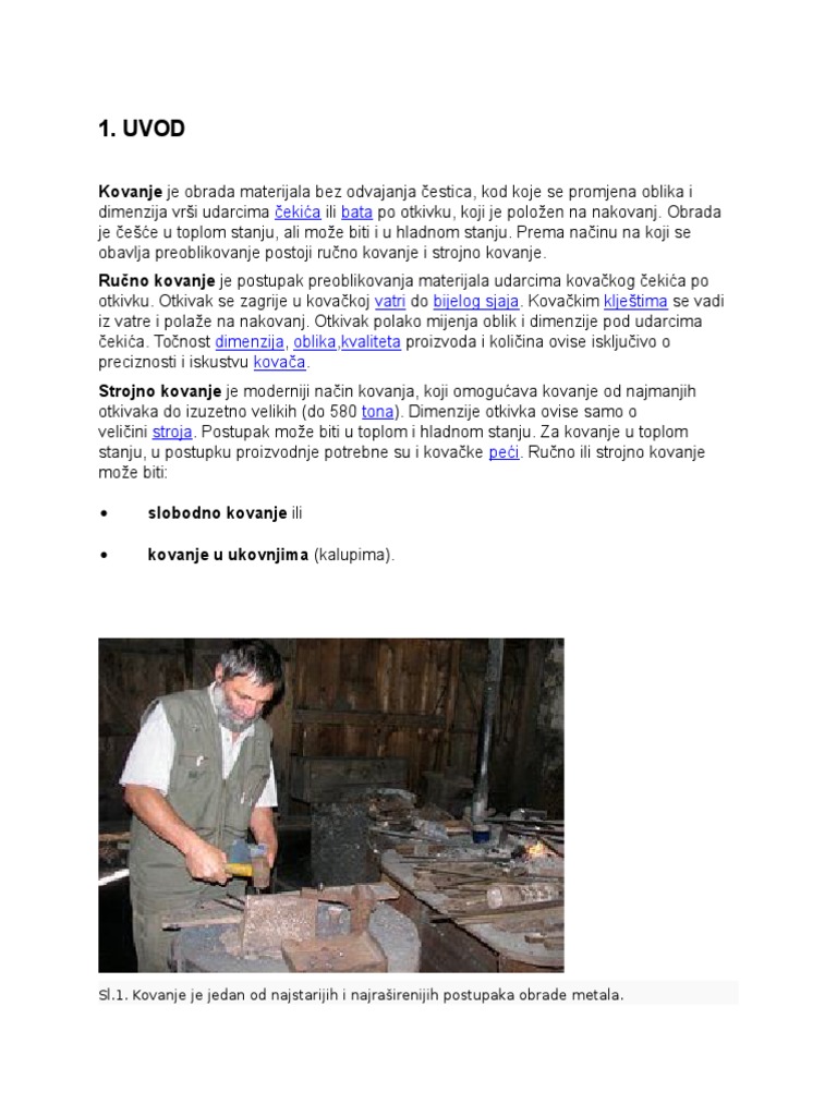 Maturski Rad - Kovanje | PDF