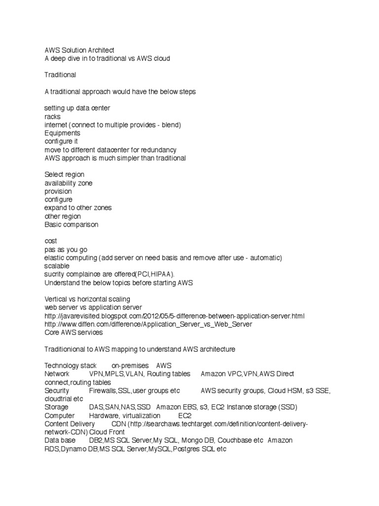 AWS Solution Architect | PDF | Amazon Web Services | Cloud Computing
